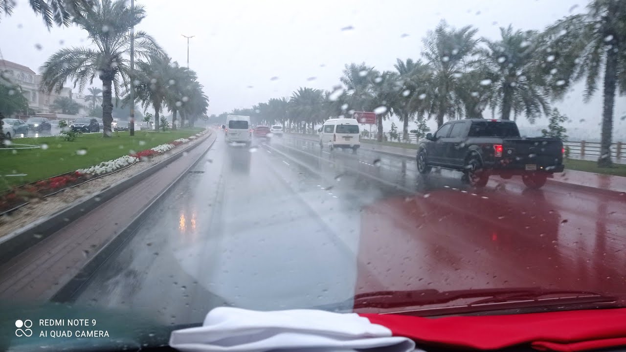 MUHARRAQ ARAD ROAD HEAVY RAINFALL NEAR BAHRAIN AIRPORT | BEAUTIFUL VIEW ...