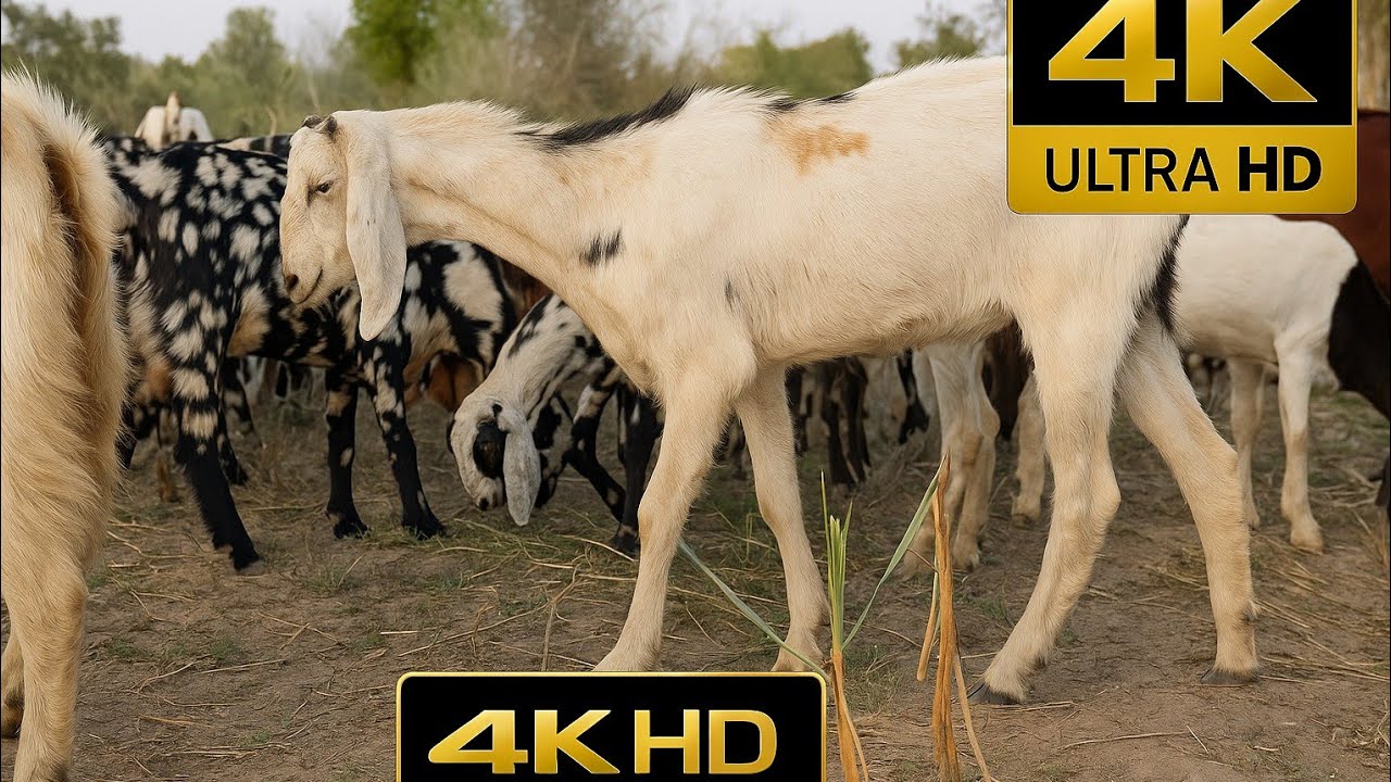 Beautiful Goats in Village Farm | 4K Ultra HD - YouTube