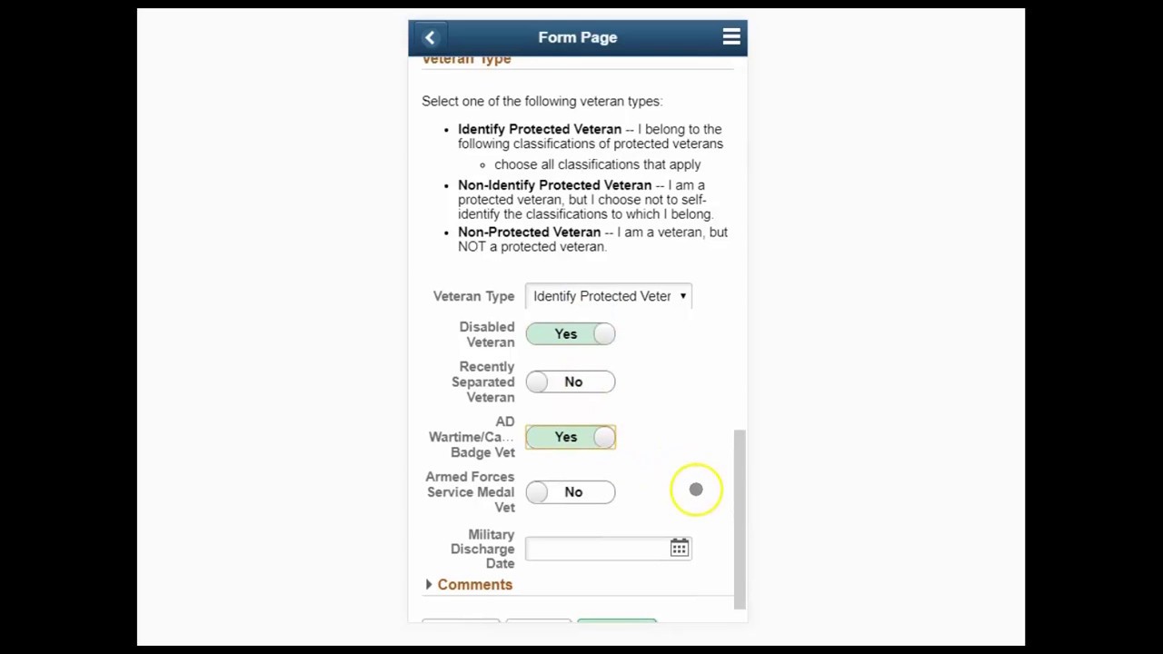 Fluid GT eForms for PeopleSoft: Veteran Status eForm - YouTube