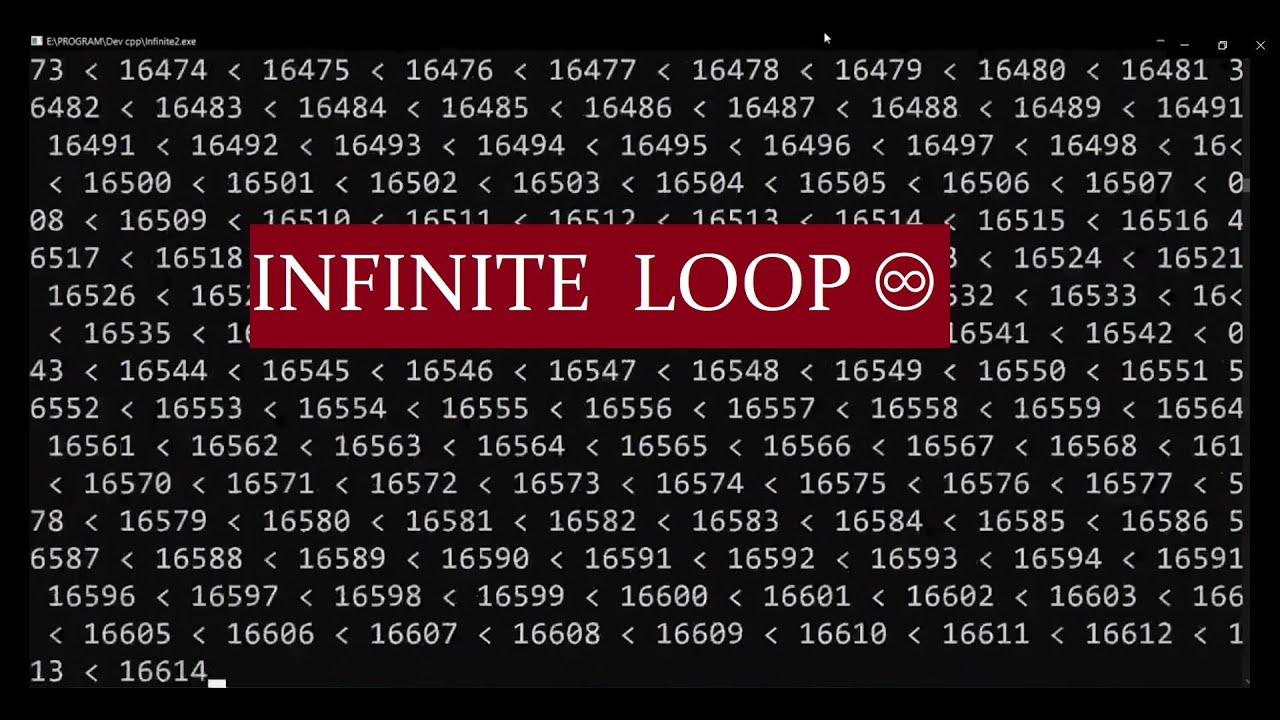 Infinite Loop In C YouTube Infinite Loop In C YouTube