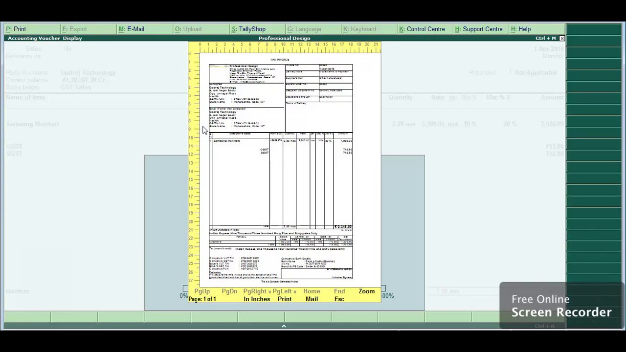 Double Discount Column in Invoice In Tally.ERP9 - YouTube