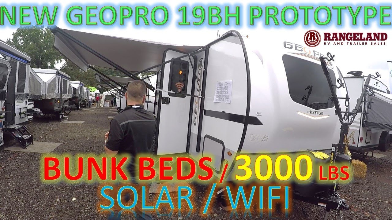 2019 GEO PRO 19BH, NEW FLOOR PLAN, BUNKS, 3,000 LBS - YouTube