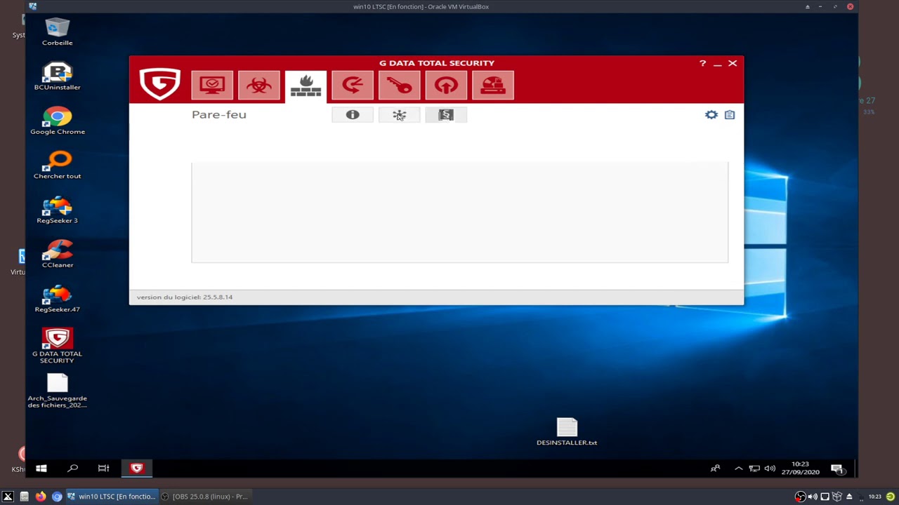 G DATA Total Security 2020 et son Firewall (modifiez règles) Bullshit ...