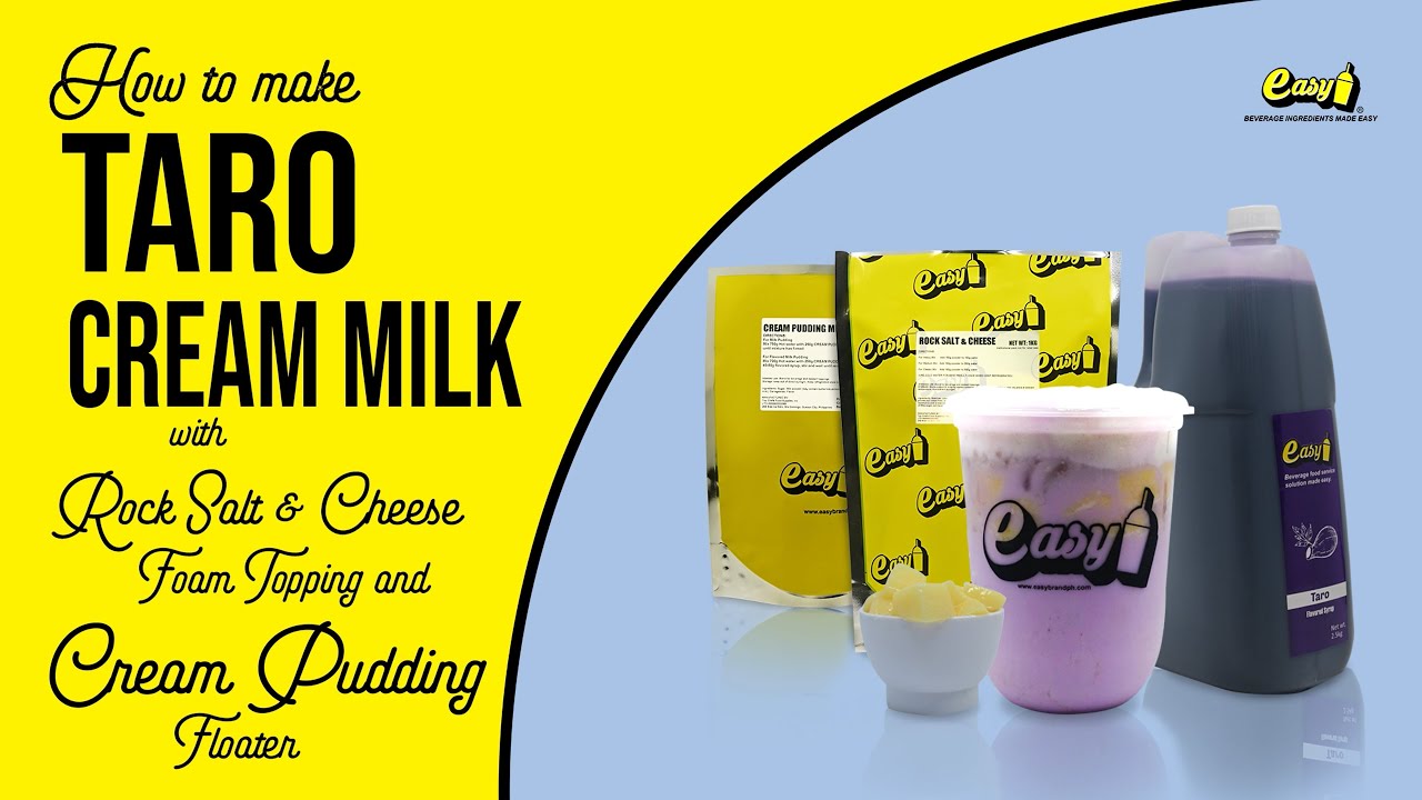 How to make Taro Cream Milk w/ Rock Salt & Cheese foam topping and ...