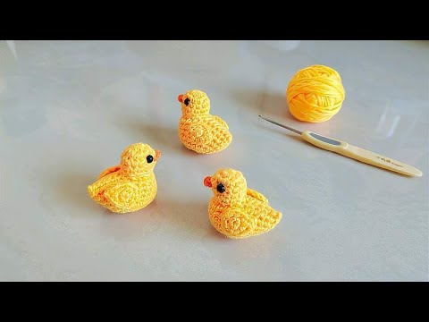 Crochet Cute Little Ducks 🦆 Easy Tutorial for Beginners | One Hook & One Yarn Ball 🧶