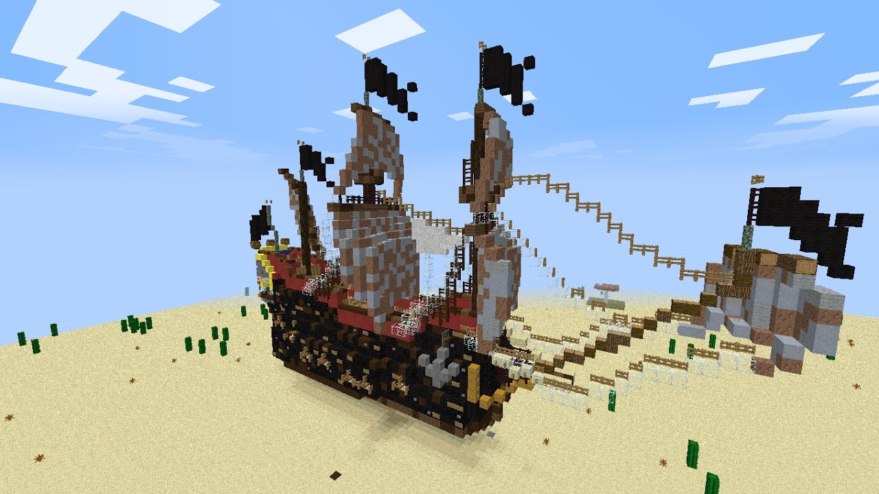 Como Construir Um Navio Pirata no Minecraft #2 - YouTube