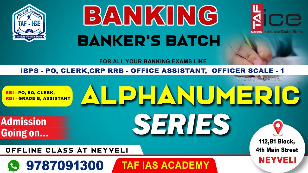 NEW BANKING COURSE | OFFLINE | BANKER'S BATCH | ALPHANUMERIC SERIES ...