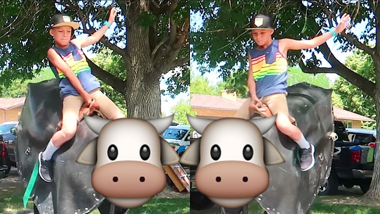 🐮Kids FIRST Time Riding a BULL!😱 - YouTube