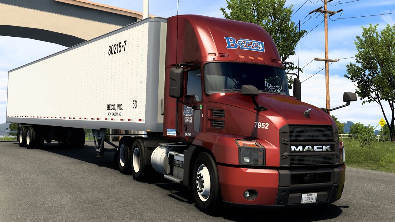 ATS 1.48 BECO inc. mack anthem day cab - YouTube