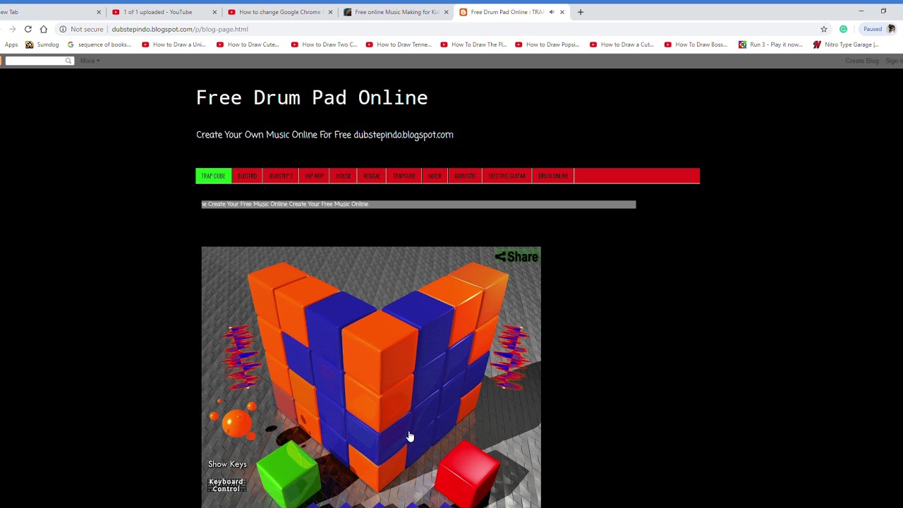Free Drum Pad Online TRAP CUBE 2 - YouTube