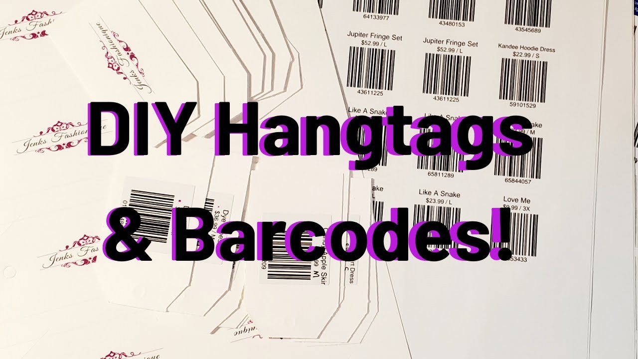 How to Create Hangtags and Barcodes for your Online Boutique - YouTube