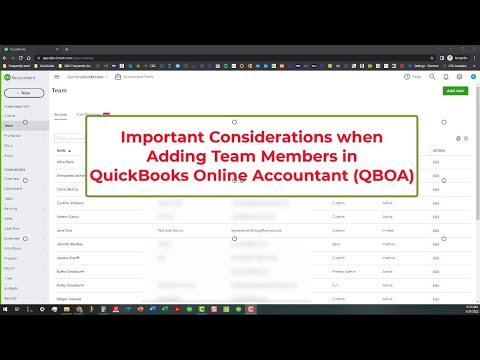 Add Team Members in QuickBooks Online Accountant (QBOA) - YouTube