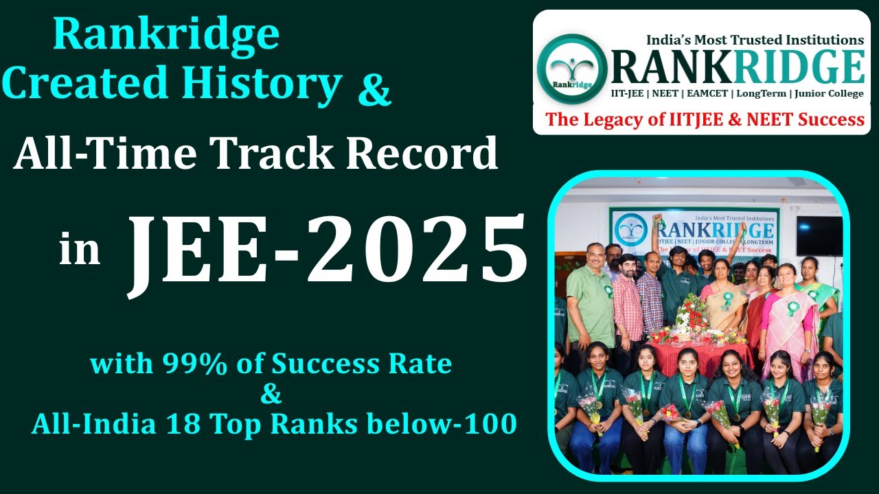 Rankridge Created History in JEE 2025 | Success Celebrations ...