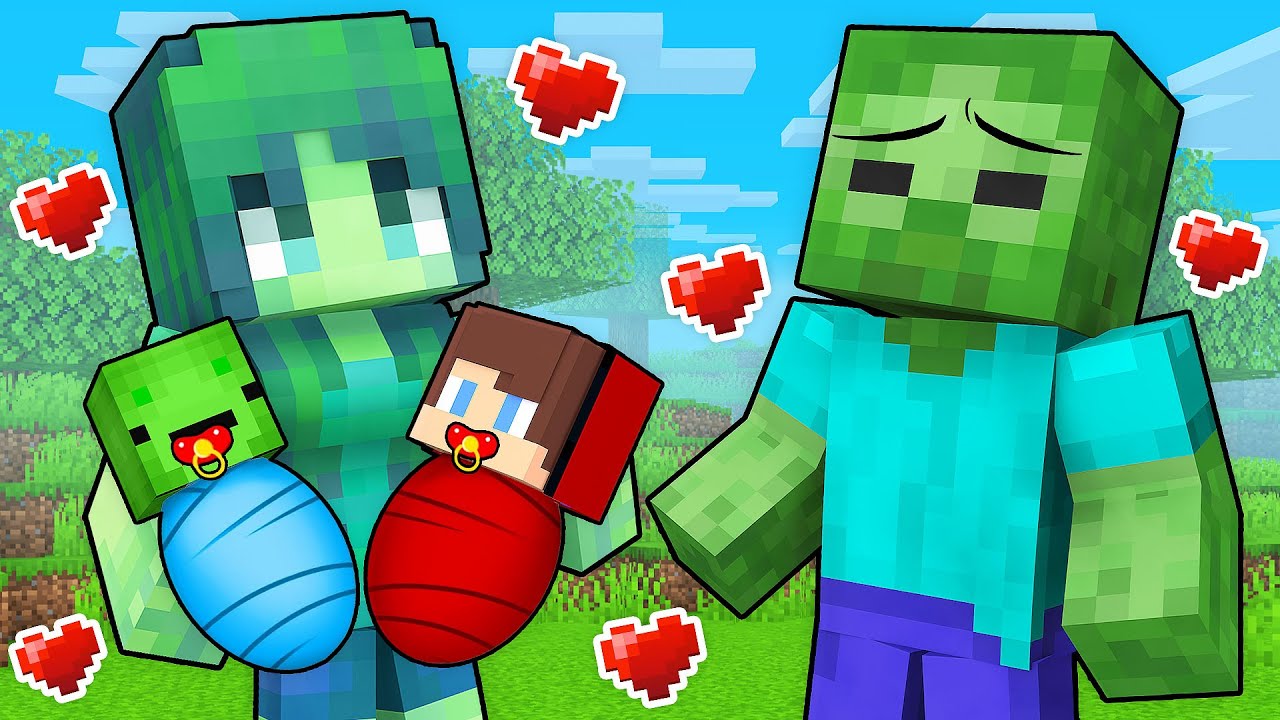 Mikey and JJ Joined The Zombie Family in Minecraft! (Maizen) - YouTube