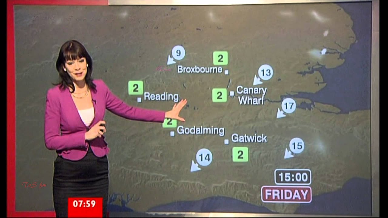 ELIZABETH RIZZINI:--: BBC Breakfast Weather - 22 Feb 2013 - YouTube