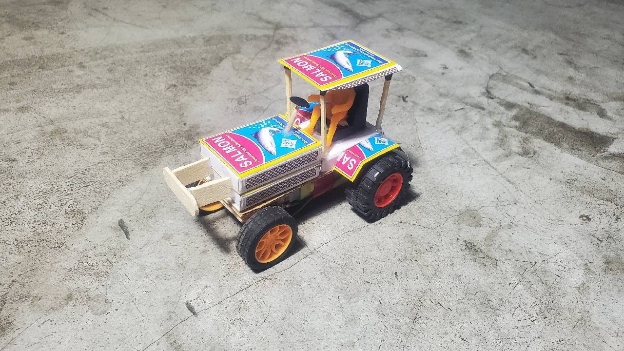how to make matchbox tractor at home | diy matchbox tractor - YouTube