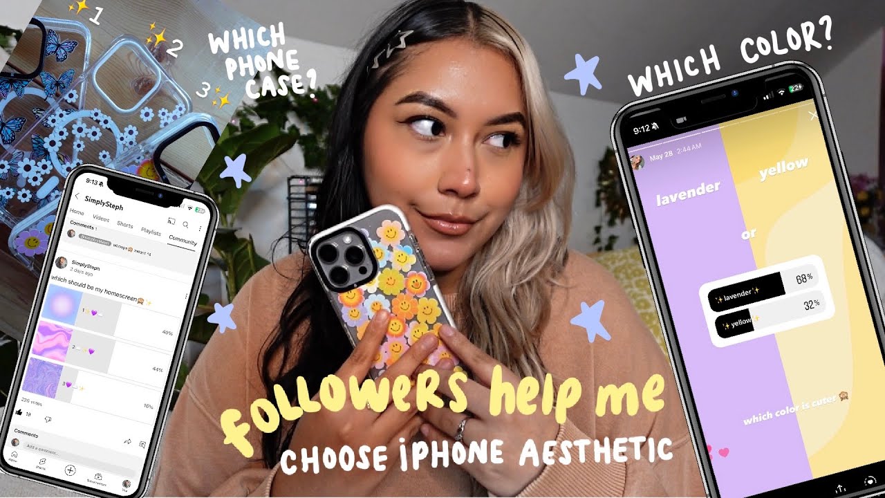 besties choose my PHONE CASE and iPhone THEME ☁️🌸 iPhone 15 Pro Max ...