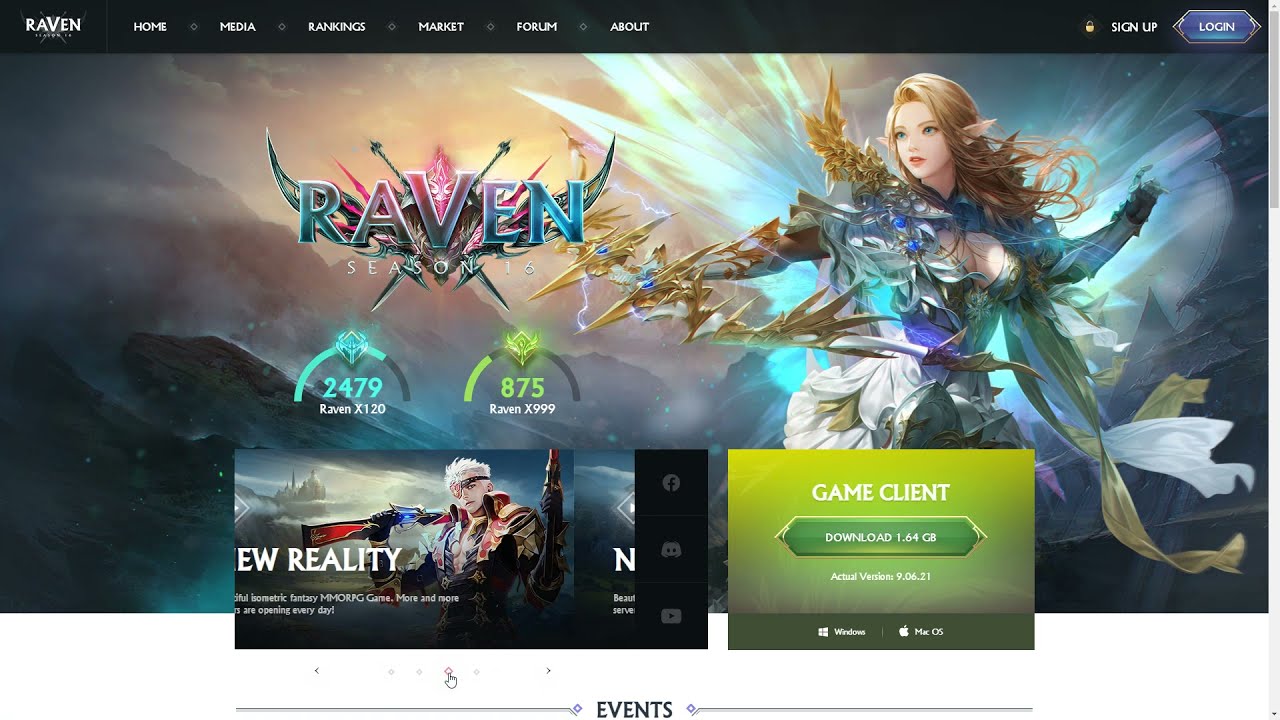RaVeN Mmorpg Gaming Website template - YouTube