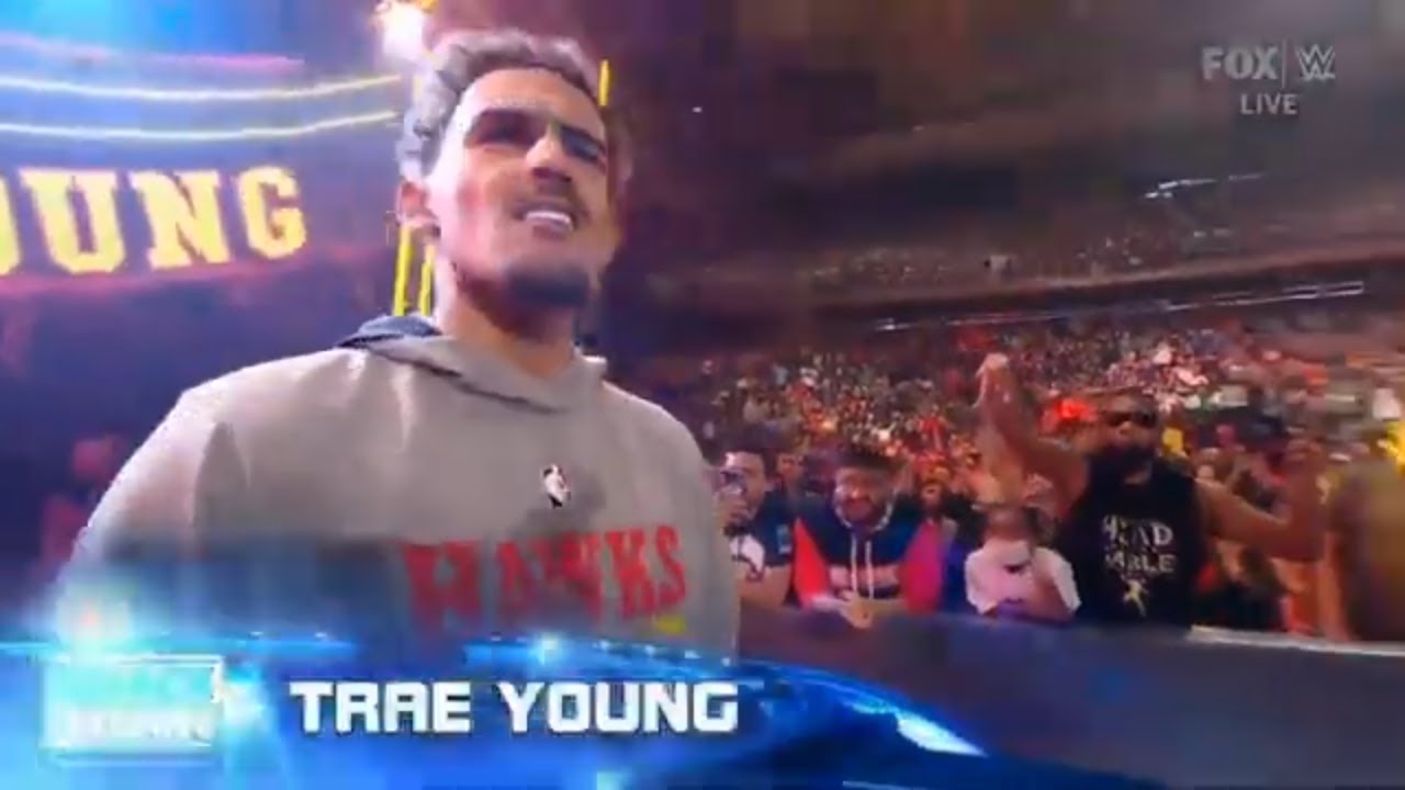 Trae Young Ejected From WWE MSG 😂😵😅 - YouTube