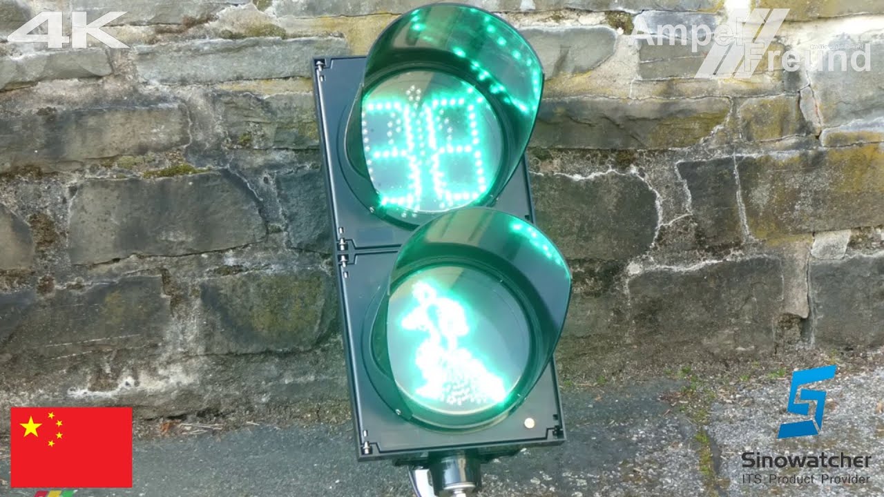 [4K] Sinowatcher Traffic (China) hightech LED Pedestrian Traffic Light ...