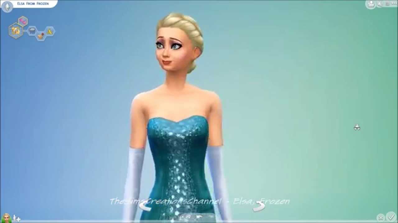 The Sims 4 - Creating ELSA - FROZEN - YouTube