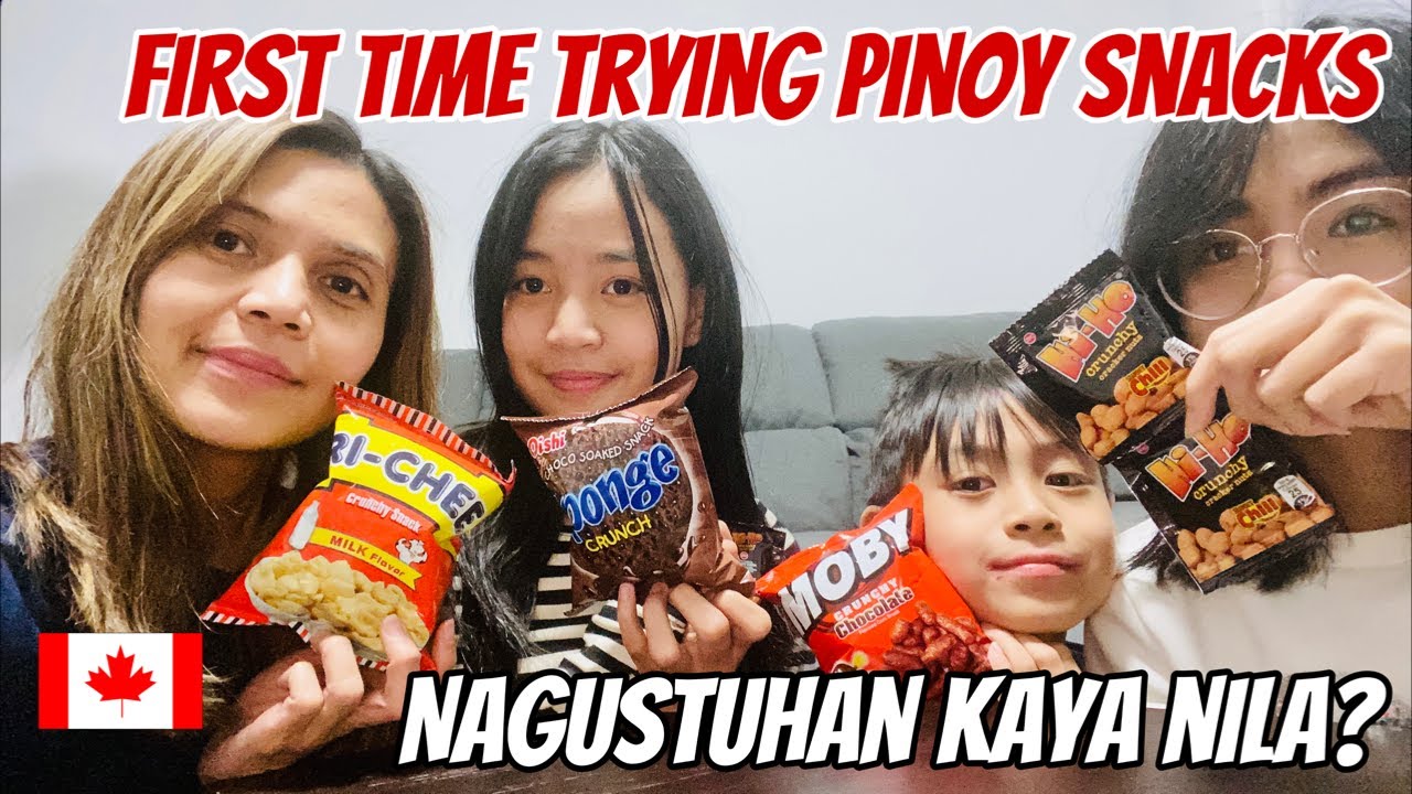 Filipino Canadian kids trying Filipino snacks| Buhay sa Canada - YouTube