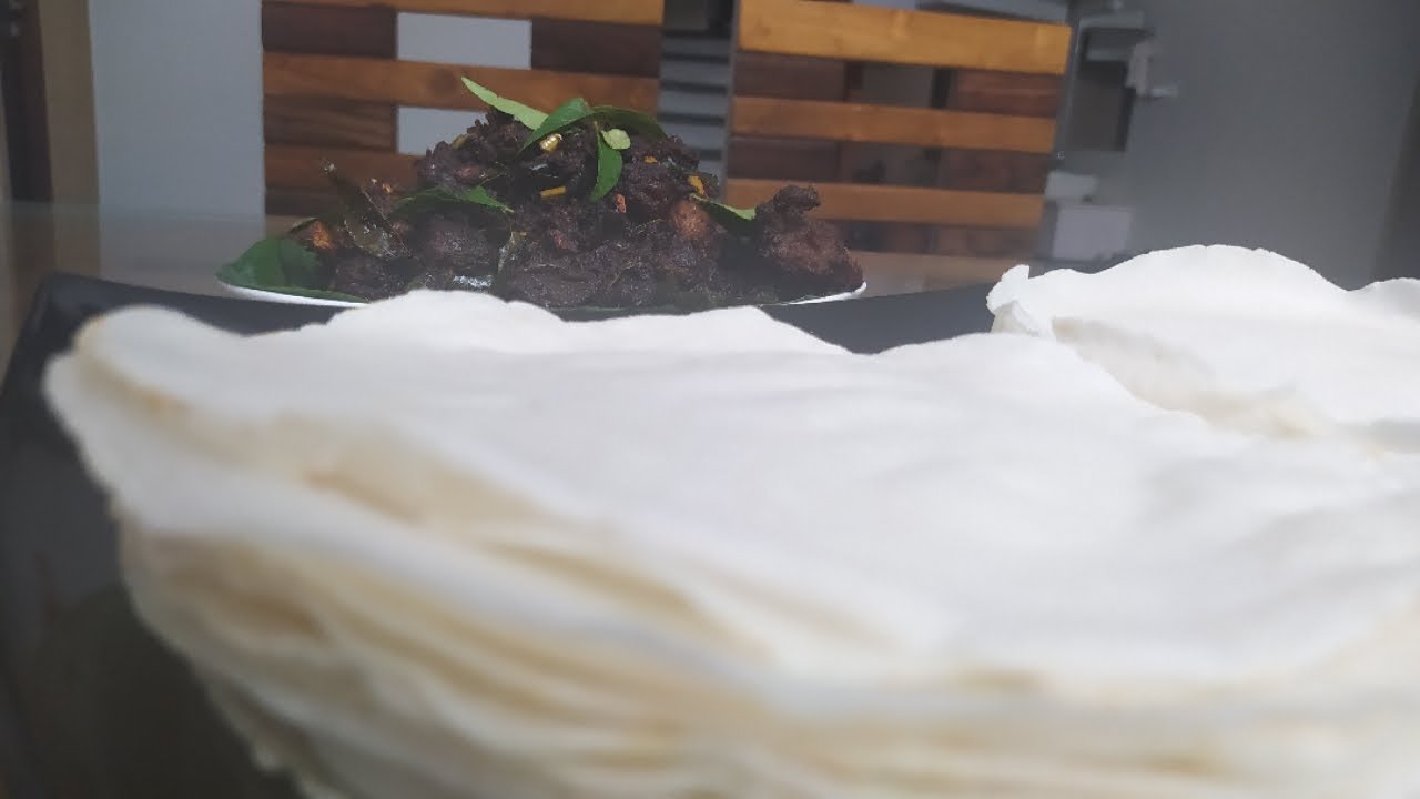 Nice pathiri and beef fry/കണ്ണൂർ സ്റ്റൈൽ നൈസ് പത്തിരിയും ബീഫ് ഫ്രൈയും😋😋 ...