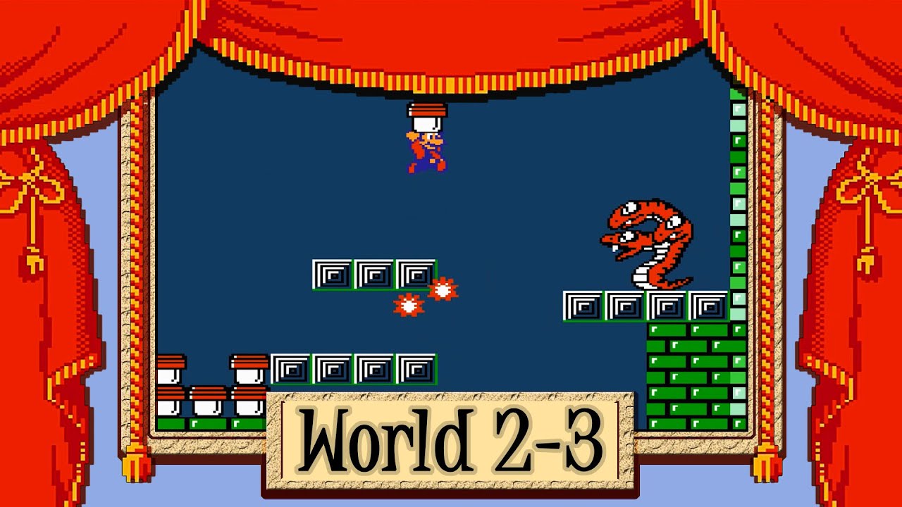 World 2-3 Three-Headed Flame Spitter Snake - 🤫 (NES) SUPER MARIO BROS ...