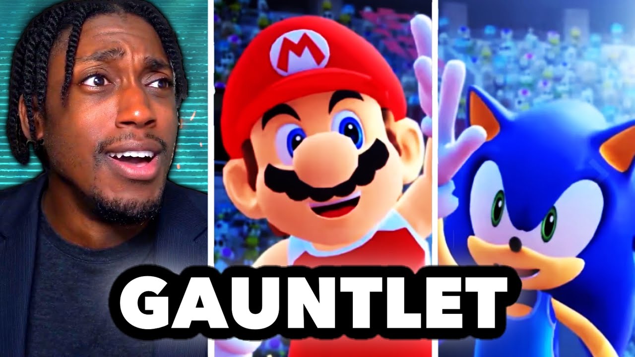 Mario and Sonic Run The Anime Gauntlet - YouTube