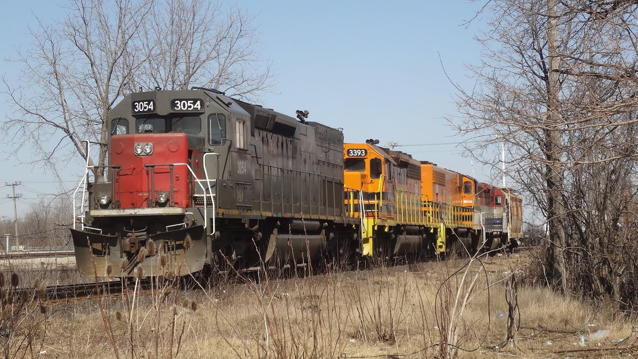 Goderich Exeter Train 431 with 4 EMDs on a Sunny Sunday! - YouTube