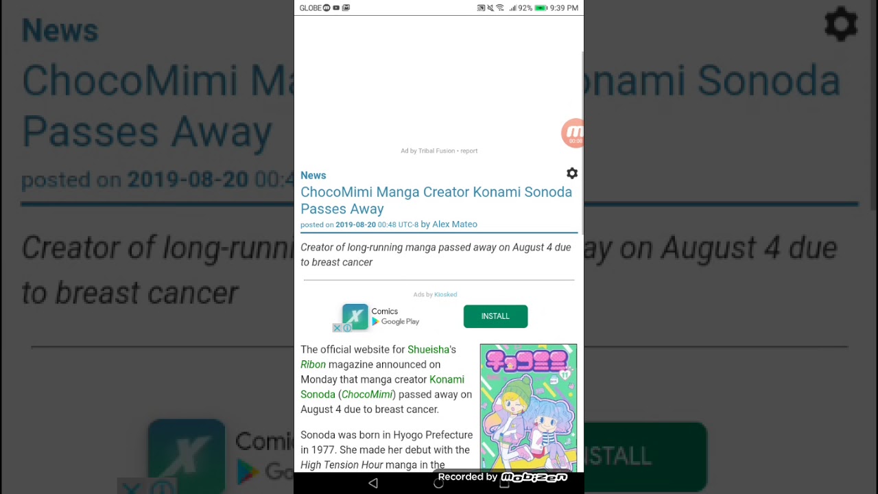 ChocoMimi Manga Creator Konami Sonoda Passes Away - YouTube