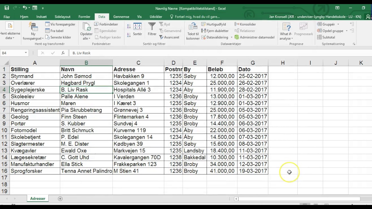 Den forsvundne formular-funktion i Excel - YouTube