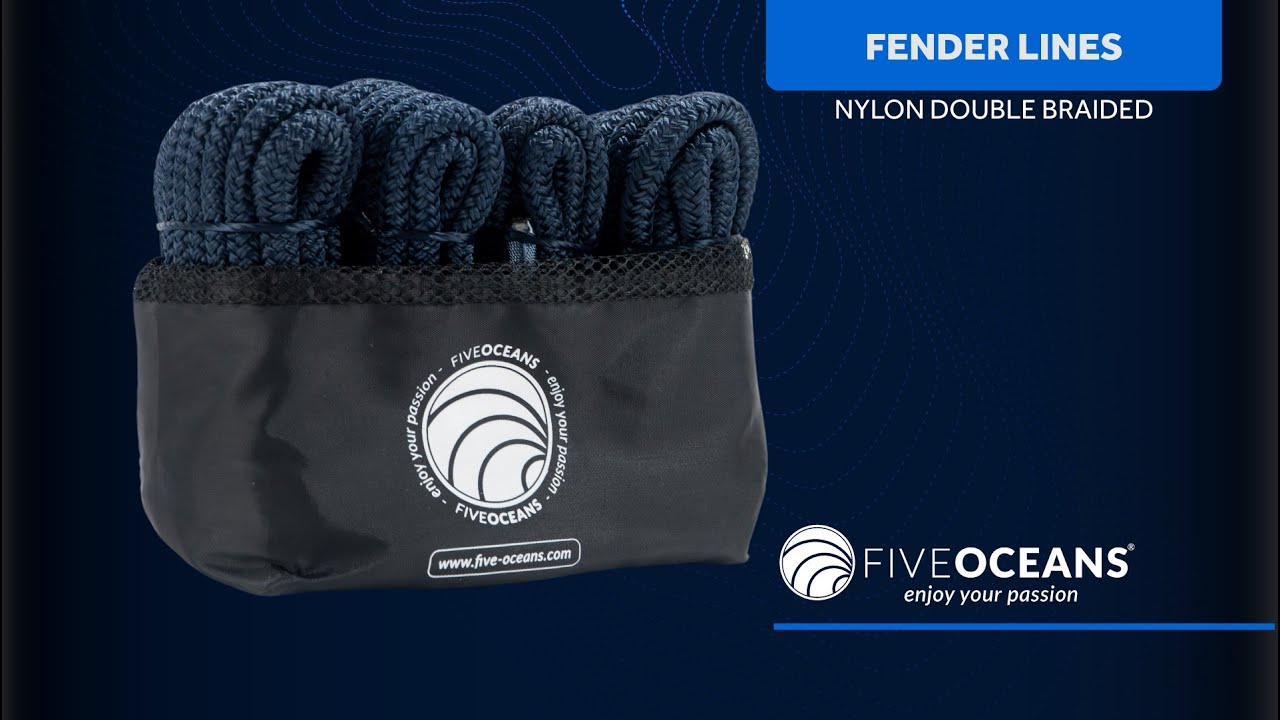 Boat Fender Lines with 5" Eyelet, Blue Premium Double Braid Nylon - YouTube