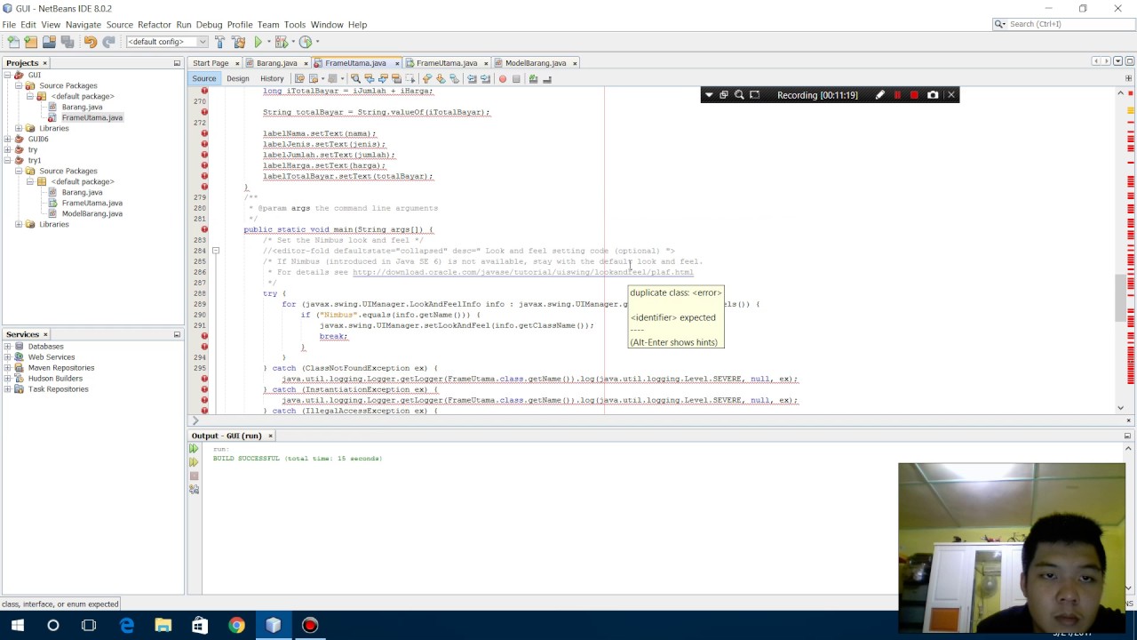Praktik demo JTable - YouTube