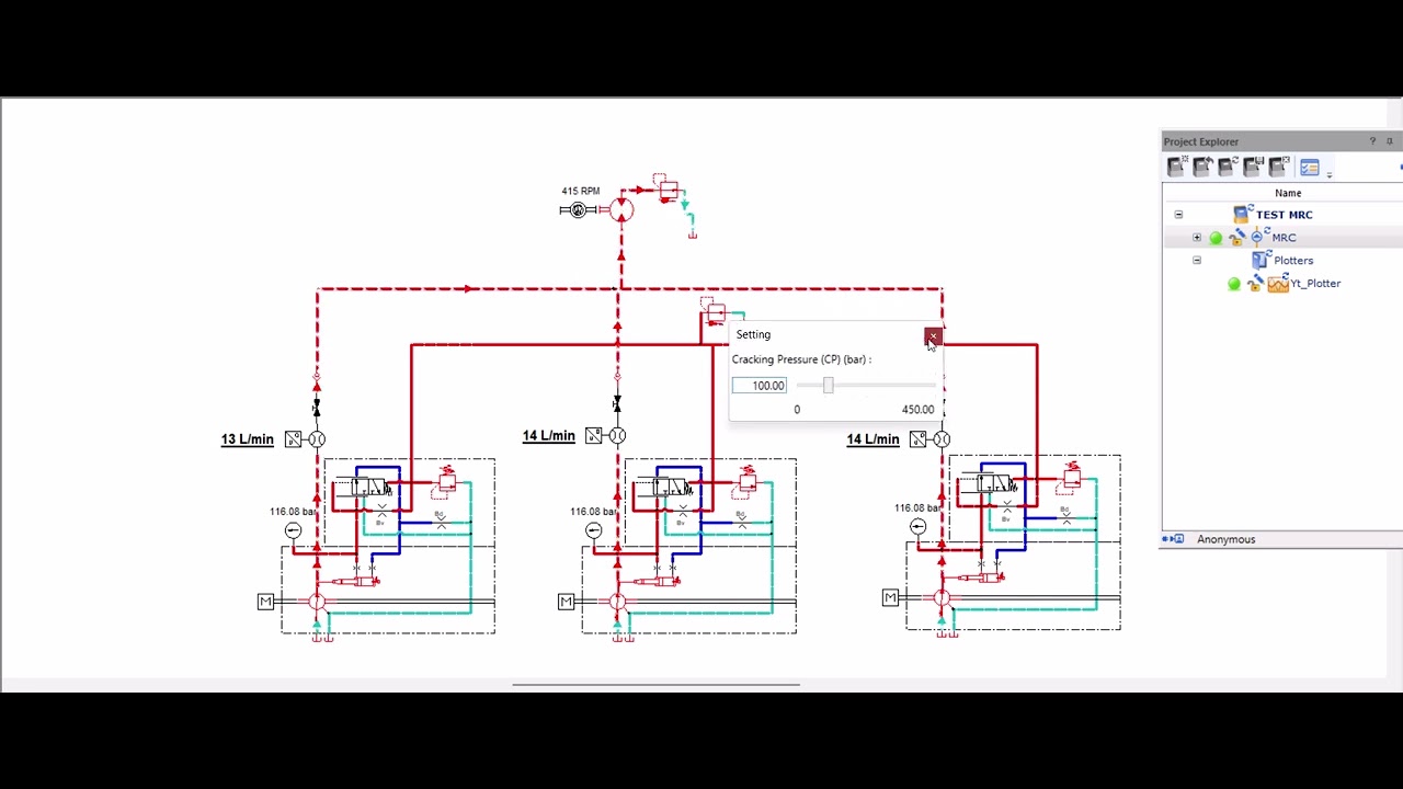 SwashPlate Movement for Remote Pressure Compensated Pump Created in ...
