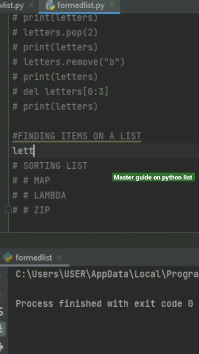 how to sort list, create mapping and filter in list, lambda function in list - YouTube