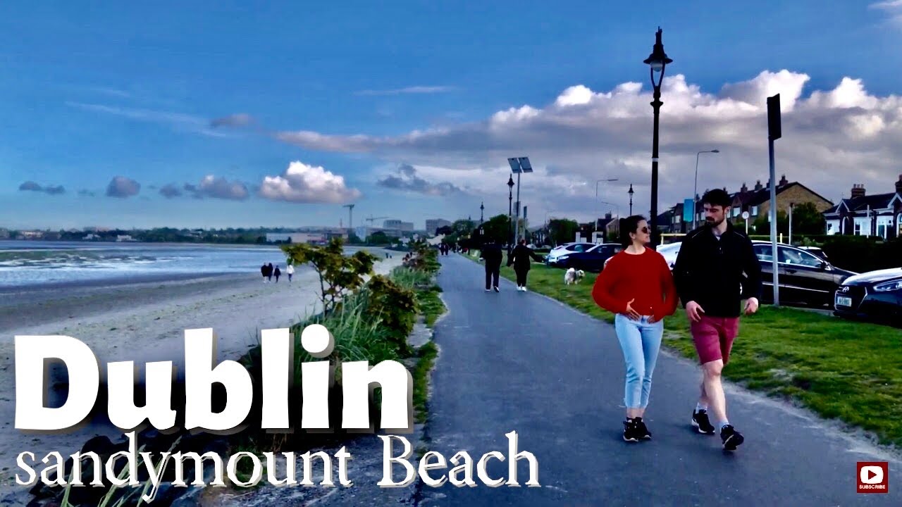 Sandymount Beach| Dublin Ireland | 4K Walking tour| Travel with Atiq ...