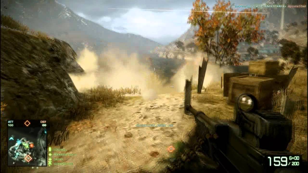 Battlefield Bad Company 2 - T88 LMG Ownage on Rush - YouTube