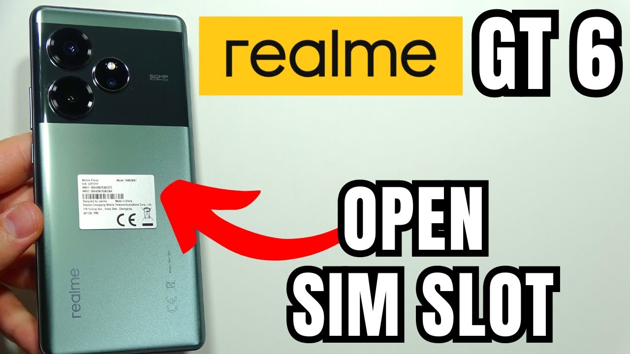 Realme GT 6: Open SIM Card Slot - SIM Tray - YouTube
