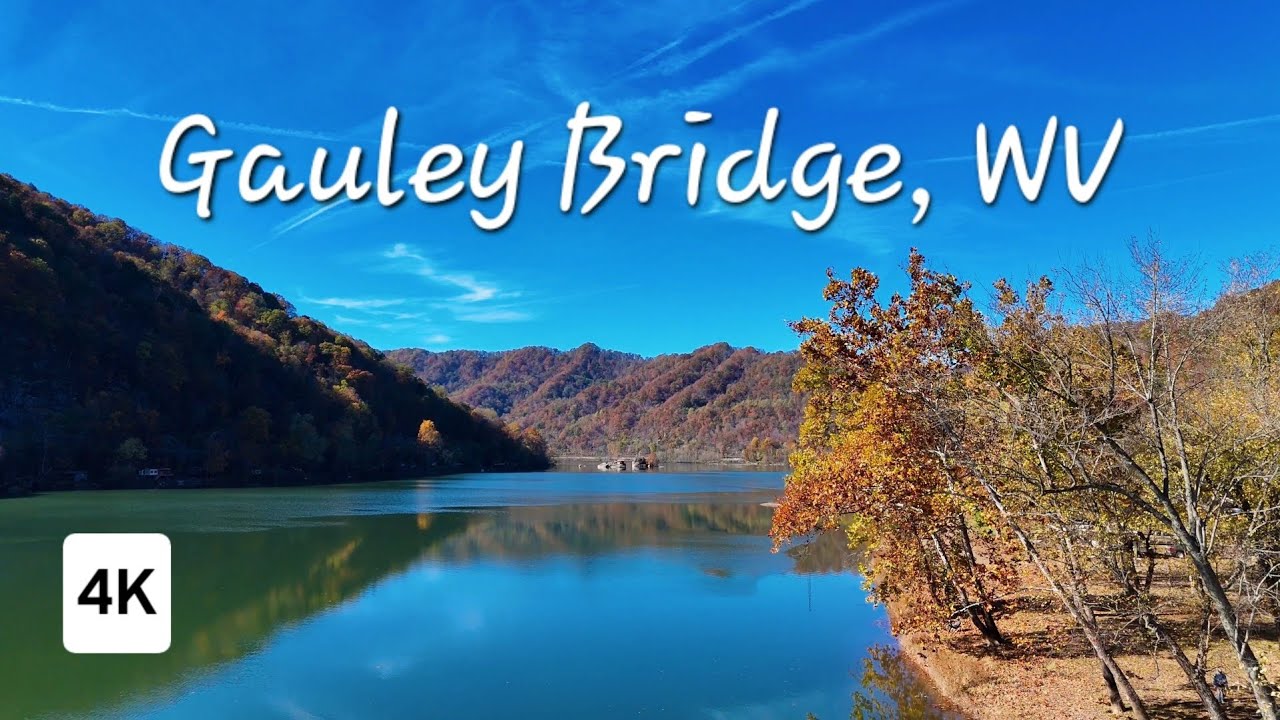 Aerial Drone Views (in Fall) Over the New and Gauley Rivers in Gauley ...