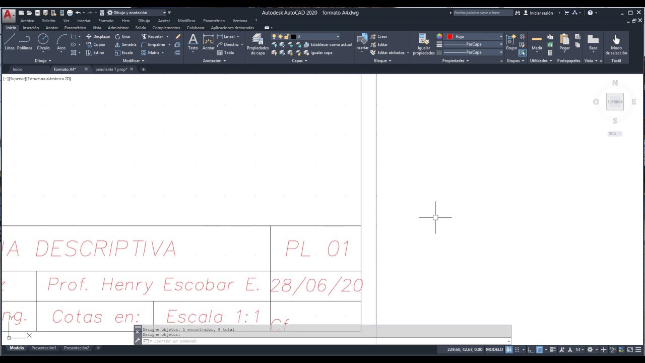 COMO ELABORAR EL ROTULO DE UN PLANO, EN AUTOCAD - YouTube