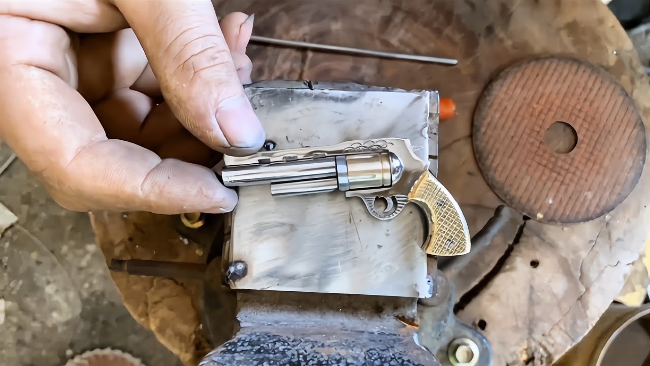 make miniature gun model - YouTube