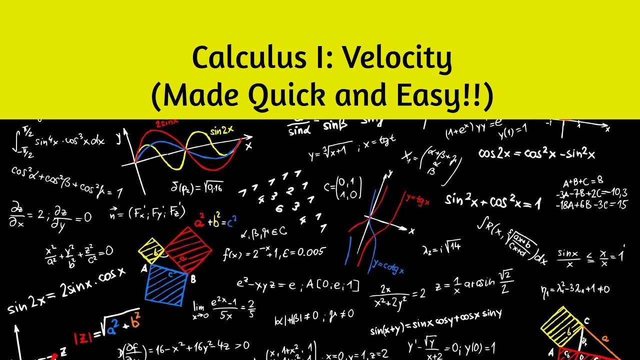 Calculus I: Average Velocity (English) (Made Quick and Easy!!!) - YouTube