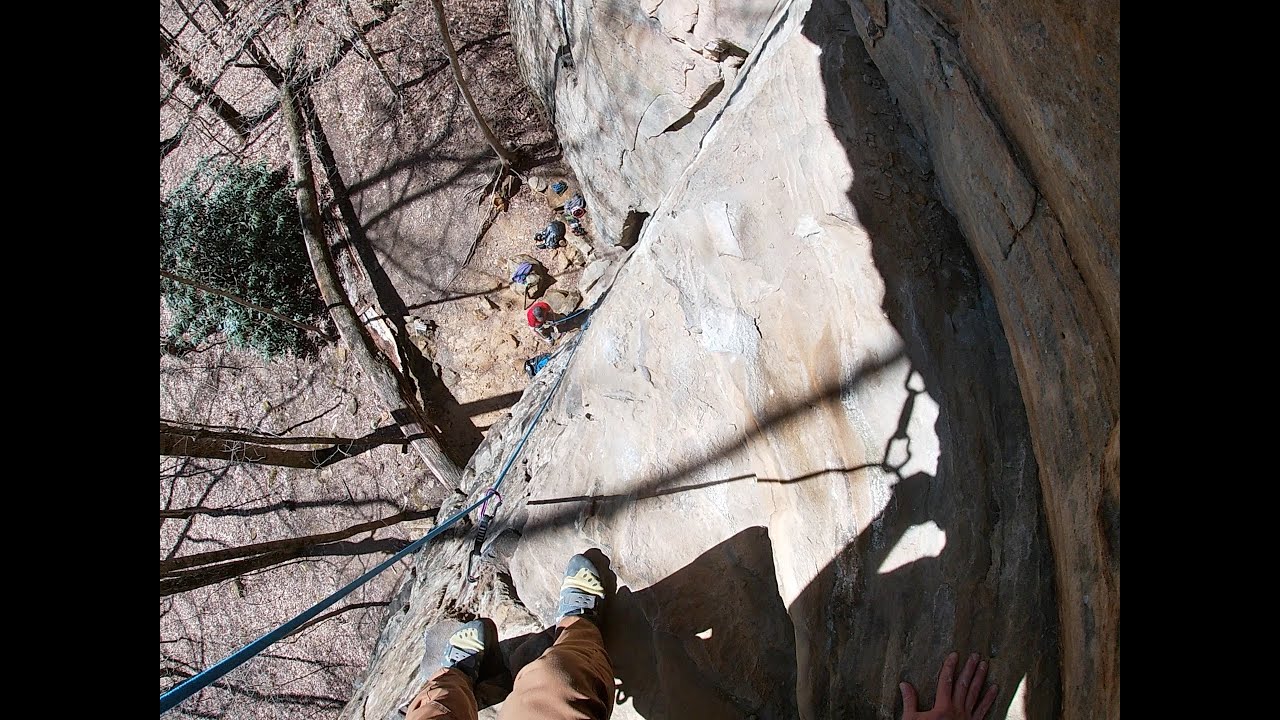 Climbing Lowered Expectations 5.5 at PMRP Red River Gorge - YouTube