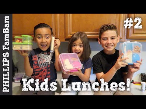 KIDS PACK THEIR OWN SCHOOL LUNCHES | KIDS PACKING A BUNCH OF LUNCHES | PHILLIPS FamBam Vlogs