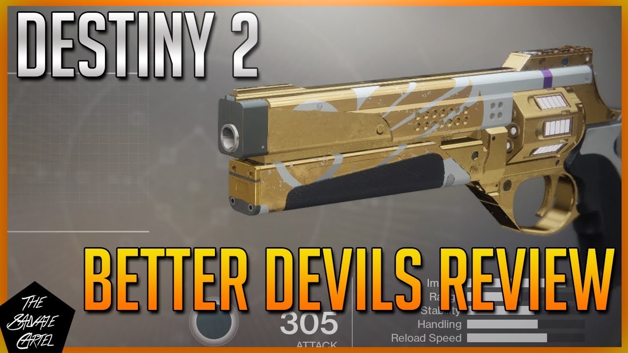 DESTINY 2: BETTER DEVILS REVIEW - BEST HAND CANNON HANDS DOWN! - YouTube