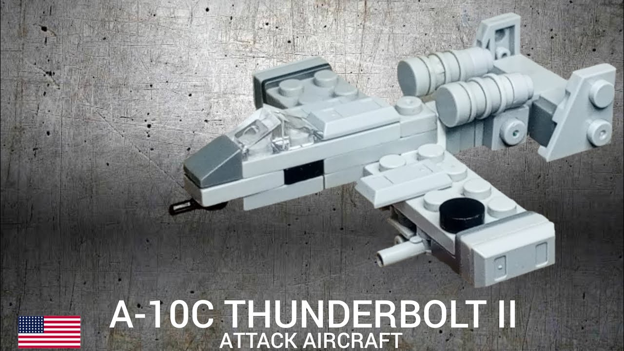 LEGO Mini A-10 Thunderbolt II Tutorial MOC - YouTube