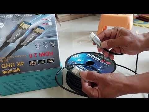 Review Kabel HDMI FIber Optic 50 Meter - YouTube