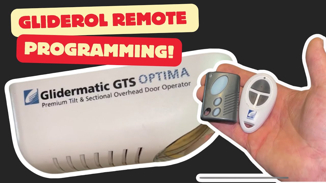 Gliderol GTS Optima Remote Programming TM305c & TM390+ - YouTube