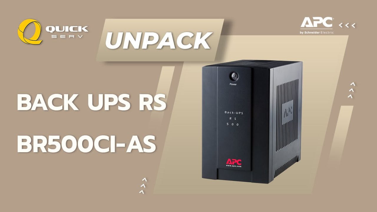 Unpack - APC Back-UPS, 500VA/300W (P/N : BR500CI-AS) - YouTube